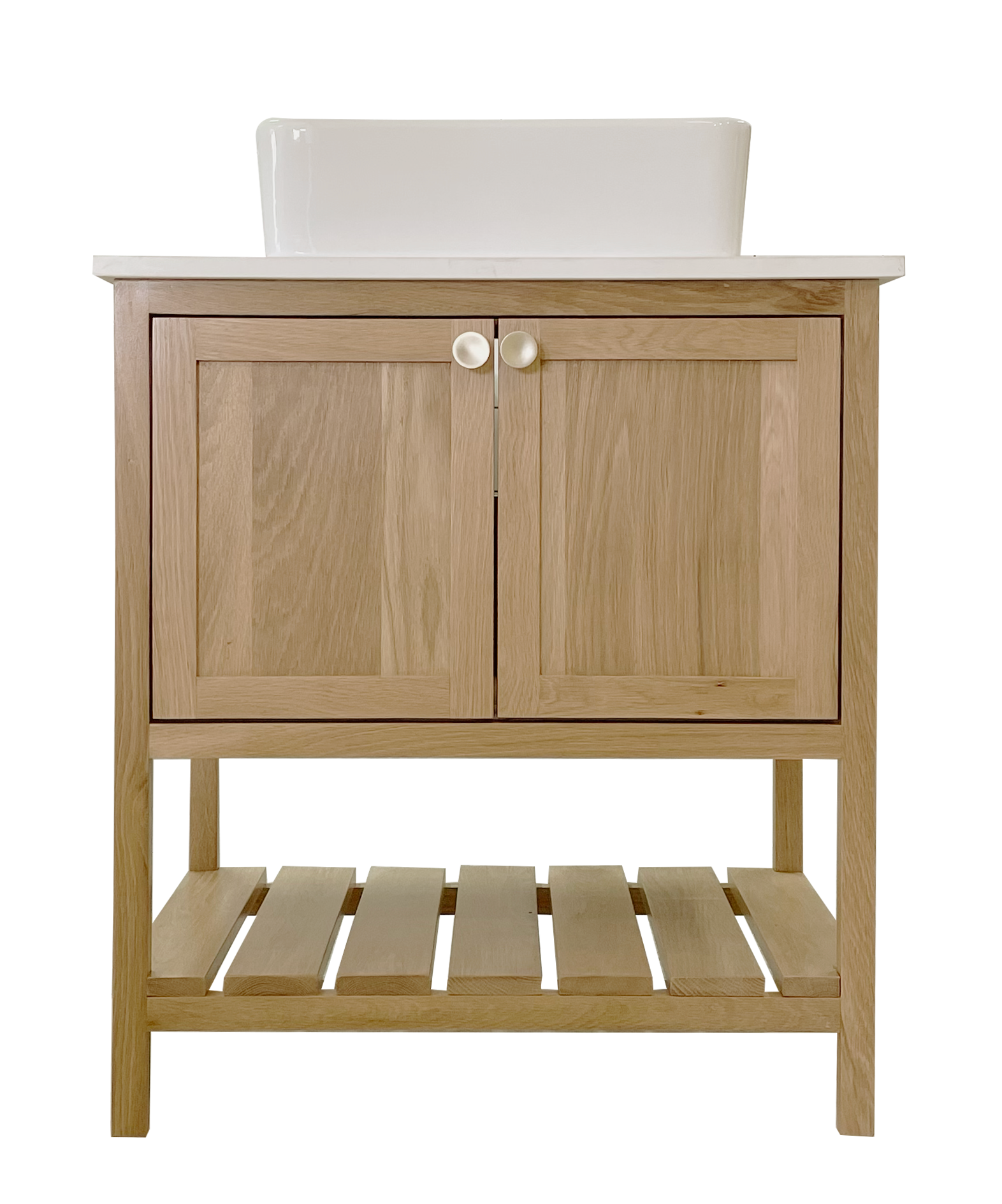 The Classic Shaker Oak Single Vanity - Holly Wood Design Studio